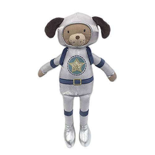 MON AMI Archie Astronaut Dog Stuffed Toy, Astronaut Plush Toy & Animal, Great Gift for Kids, Perfect Party Favor and Birthday Gift for Toddlers, Boys, Silver, 15"