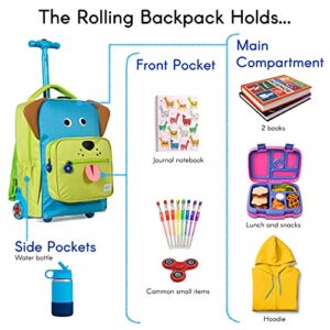 TWISE SIDE-KICK SCHOOL, TRAVEL ROLLING BACKPACK FOR KIDS AND TODDLERS (PUP)