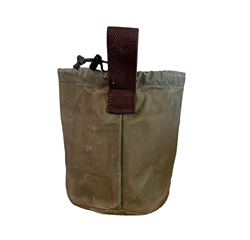 4QT Bushcraft Cookware Bag | Waxed Canvas Bush Pot Bag | Camp Kettle Bag | Outdoor Cooking Kit | Coffee Pot Bag | Foragers Belt Bag (2QT Bushpot Bag)