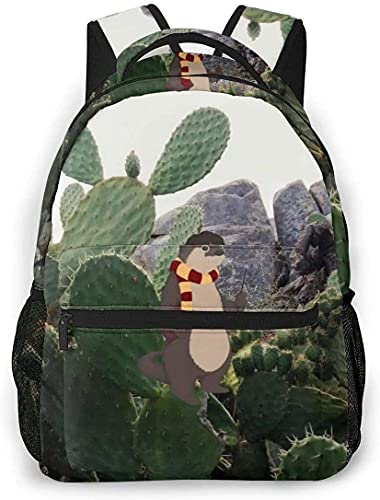 Prickly Pear Cactus Growing Against Sky Bookbag Lightweight Laptop Bag for College Travel Bags Backpack