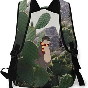 Prickly Pear Cactus Growing Against Sky Bookbag Lightweight Laptop Bag for College Travel Bags Backpack