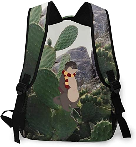 Prickly Pear Cactus Growing Against Sky Bookbag Lightweight Laptop Bag for College Travel Bags Backpack