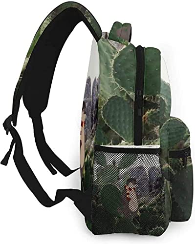 Prickly Pear Cactus Growing Against Sky Bookbag Lightweight Laptop Bag for College Travel Bags Backpack