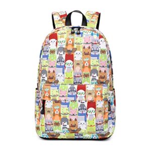 Wadirum Trend Printed School Backpack for Teenage Kids Schoolbag Dog