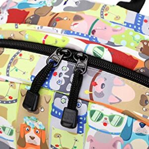 Wadirum Trend Printed School Backpack for Teenage Kids Schoolbag Dog