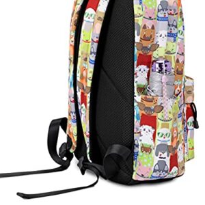 Wadirum Trend Printed School Backpack for Teenage Kids Schoolbag Dog