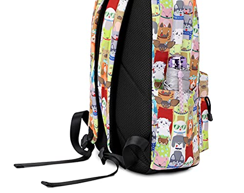 Wadirum Trend Printed School Backpack for Teenage Kids Schoolbag Dog