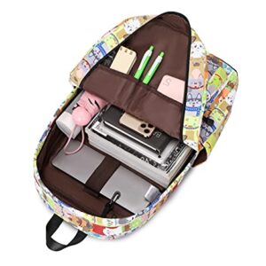 Wadirum Trend Printed School Backpack for Teenage Kids Schoolbag Dog