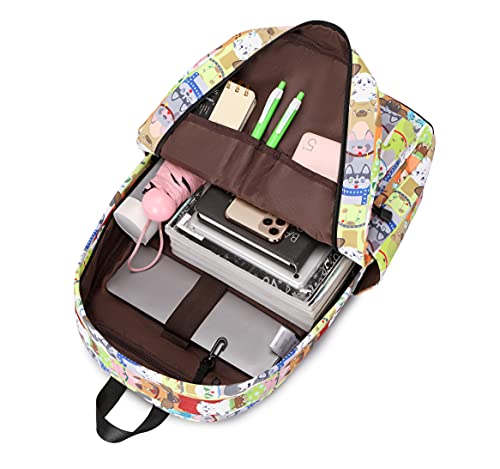 Wadirum Trend Printed School Backpack for Teenage Kids Schoolbag Dog