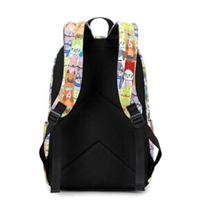 Wadirum Trend Printed School Backpack for Teenage Kids Schoolbag Dog