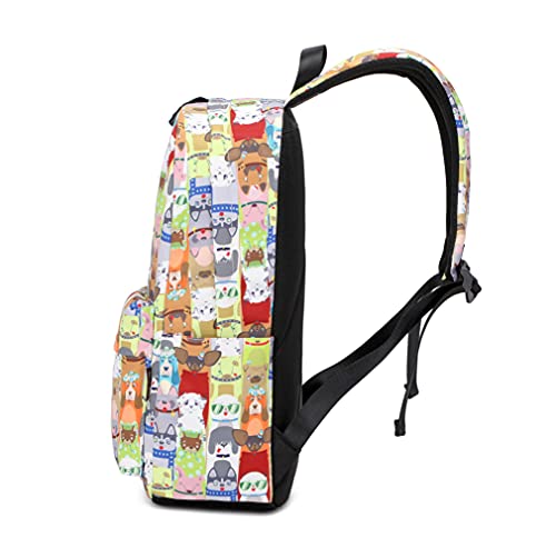 Wadirum Trend Printed School Backpack for Teenage Kids Schoolbag Dog