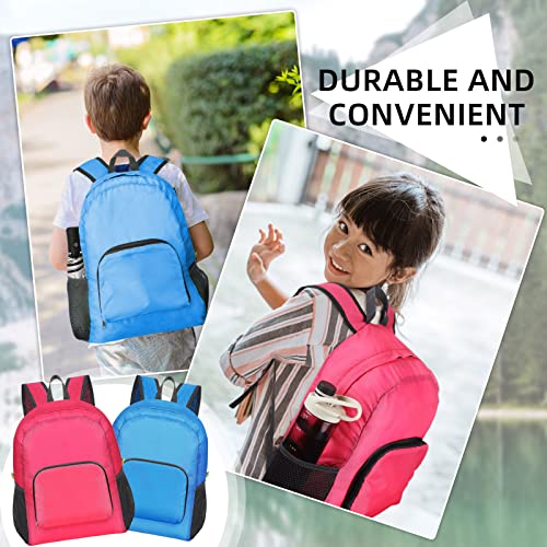 5 Pack Foldable Backpacks Bulk Lightweight Travel Book Bag Camping Backpack Packable Handy Daypack Waterproof Portable Hiking Backpack for School Student Outdoor Indoor Sports Boys Girls