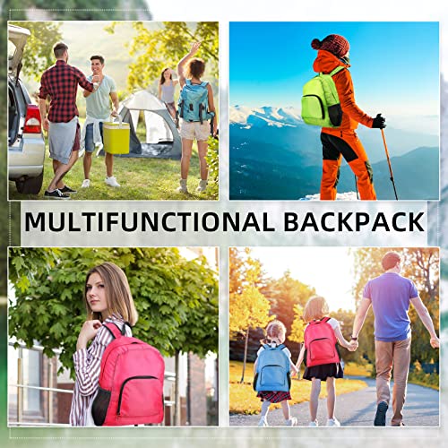 5 Pack Foldable Backpacks Bulk Lightweight Travel Book Bag Camping Backpack Packable Handy Daypack Waterproof Portable Hiking Backpack for School Student Outdoor Indoor Sports Boys Girls