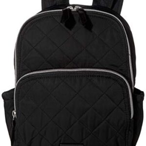 Vera Bradley womens Performance Twill Small Backpack Bookbag, Classic Black, One Size US