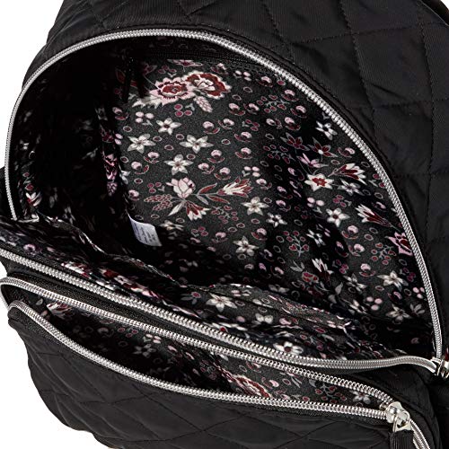 Vera Bradley womens Performance Twill Small Backpack Bookbag, Classic Black, One Size US