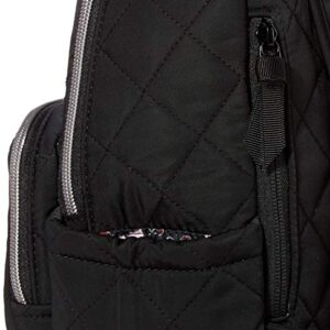 Vera Bradley womens Performance Twill Small Backpack Bookbag, Classic Black, One Size US