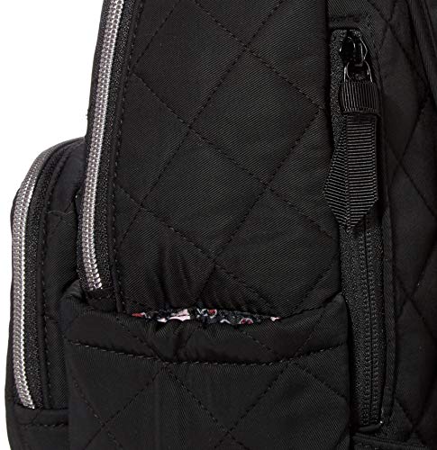 Vera Bradley womens Performance Twill Small Backpack Bookbag, Classic Black, One Size US