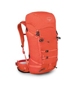 osprey mutant 38 climbing and mountaineering backpack, mars orange, medium/large