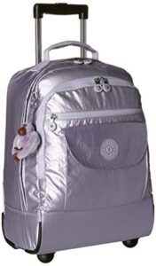 kipling luggage sanaa wheeled backpack, frosted lilac metallic, one size