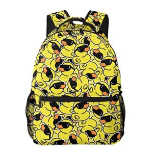 Qurdtt Cute Ducks Backpack Cartoon Animals School Bookbag Shoulder Bag Laptop Backpack For Boys Girls Adults