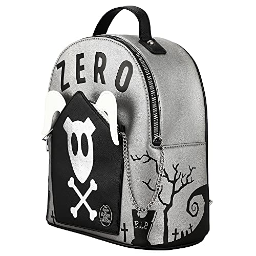 Nightmare Before Christmas Zero Graveyard Metallic Mini Backpack with Removable Coin Pouch