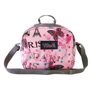 Tilami Rolling Backpack Laptop 18 inch with Lunch Bag, Butterfly