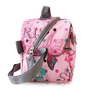 Tilami Rolling Backpack Laptop 18 inch with Lunch Bag, Butterfly