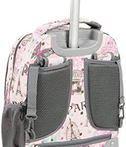 Tilami Rolling Backpack Laptop 18 inch with Lunch Bag, Butterfly