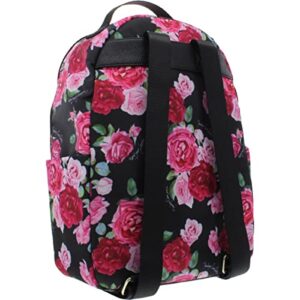 Juicy Couture Womens Sport Yourself Floral Print Recycled Backpack Black Large