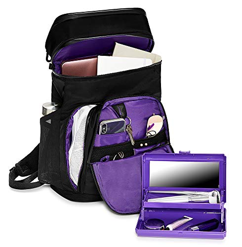 Caboodles Active by Simone Biles MVP Beauty Pack, Gym Bag with Padded Computer Compartment, Black, (Model: CAB60000A)