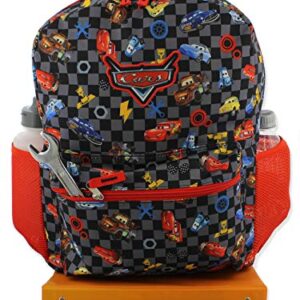 Disney Cars Boy's Girl's 16 Inch School Backpack Bag Lightning McQueen Mater (One Size, Black/Red)