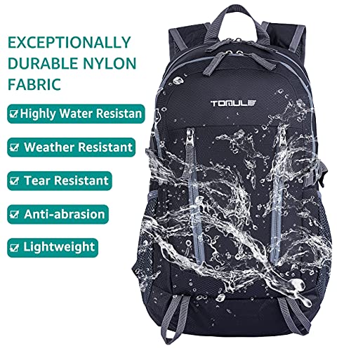 TOMULE 25L Small Hiking Backpack Travel Daypack, Water Resistant Packable Camping Bike Backpack for Women Men