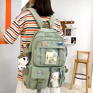 Kawaii Backpack With cute plush pendant and Kawaii pins,Aesthetic Backpack Cute Kawaii Backpack for School