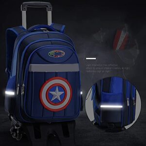 MYSNKU Trolley Schoolbag Backpack Vacation Backpack Luggage Trolley Case with 6 Rolling Trolley Bag Flight Case