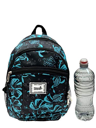 Hawaii Spirit Junior Backpack (Black/Teal, Honu Family)