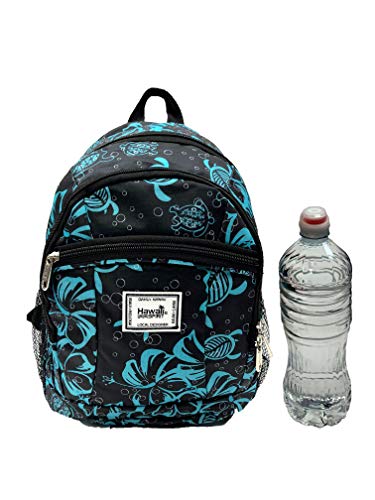 Hawaii Spirit Junior Backpack (Black/Teal, Honu Family)