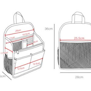 Insert organizer for casual and fashion backpack (L) (Deep Yellow)