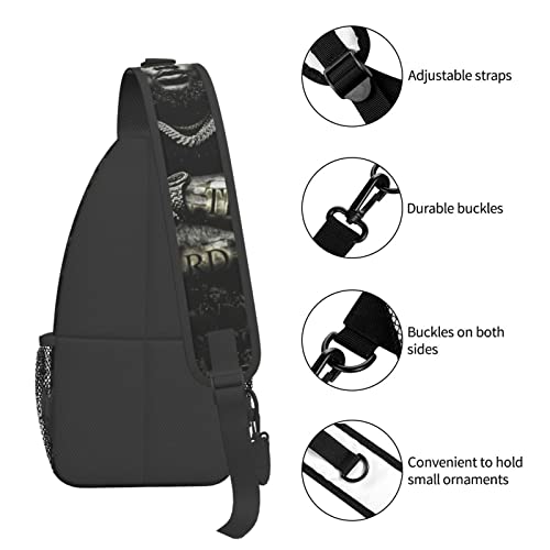 R-od W-ave Crossbody Bag,Sling Shoulder Backpack, for Outdoor Travel,Sports,Camping,Hiking,Shoulder Bags