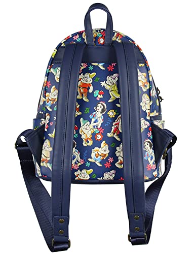 Loungefly Disney Snow White and the Six Dwarfs Floral Watercolor Allover Print Mini Backpack