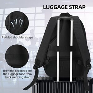 Lvsocrk Anti Theft Backpack, Laptop Backpack for Men Women, 50L Large Travel Backpack with USB Charging Port, College School Backpack for 17 Inch Laptop (Black)