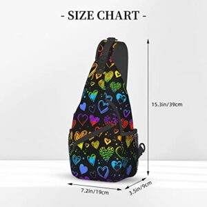 MANQINF Rainbow LGBT Gay Pride Plaid Sling Backpack Chest Bag Lgbt Crossbody Sling Bag Travel Hiking Daypack For Men Women