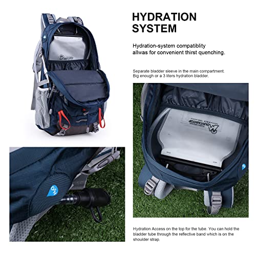 MOUNTAINTOP 40L Hiking Backpack with Rain Covers for Backpacking, Camping, Cycling and Traveling