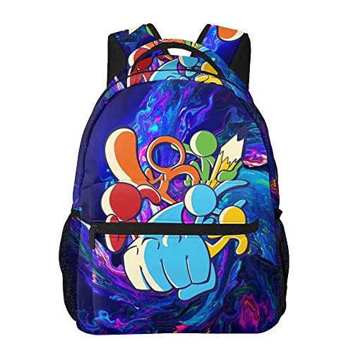 Ala-n-Becker Lightweight Backpack Shoulders Bookbag Laptop School Bag Travel Daypack for Boys Girls