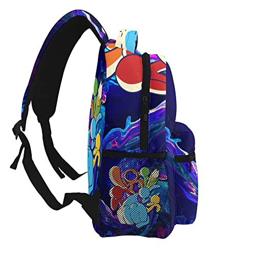 Ala-n-Becker Lightweight Backpack Shoulders Bookbag Laptop School Bag Travel Daypack for Boys Girls