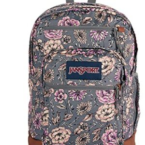 JanSport Cool Student Backpack - School, Travel, or Work Bookbag with 15-Inch Laptop Pack, Boho Floral Graphite Grey