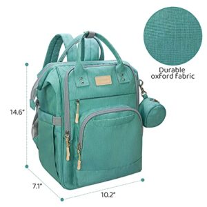 PHEBEN Diaper Bag Backpack Large Capacity Travel Back Pack Multifunction Waterproof Maternity Baby Changing Bags Unisex Stylish Nappy Bag with Stroller Straps & Pacifier Case(Green)