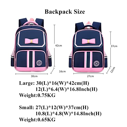 2PCS Pretty Princess Girls Preschool Backpack Set,Kids Elementary Primary Students Bookbag Knapsack for Girls