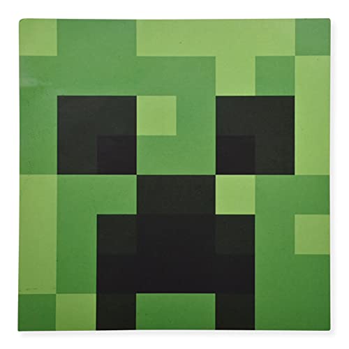 Minecraft 3 Piece Backpack Set - Backpack, Sticker, Pin - Boys Girls Kids Adult Allover Creeper Backpack School Set (Black Green)