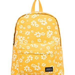 Roxy Women's Sugar Baby Canvas Backpack, Yolk Yellow Flower Power Ditsy, 1SZ