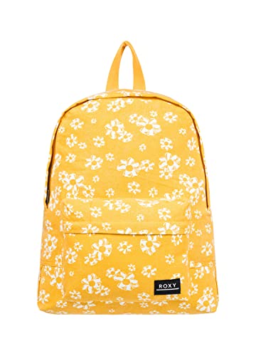 Roxy Women's Sugar Baby Canvas Backpack, Yolk Yellow Flower Power Ditsy, 1SZ